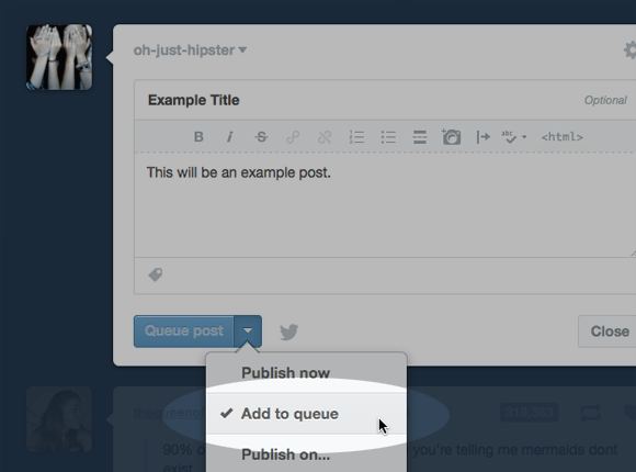 How To Queue Posts On Tumblr • Brand Glow Up