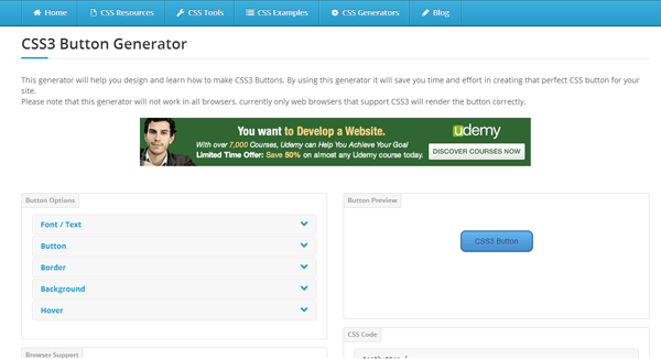 18+ Free CSS Button Generators