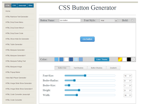 18+ Free CSS Button Generators