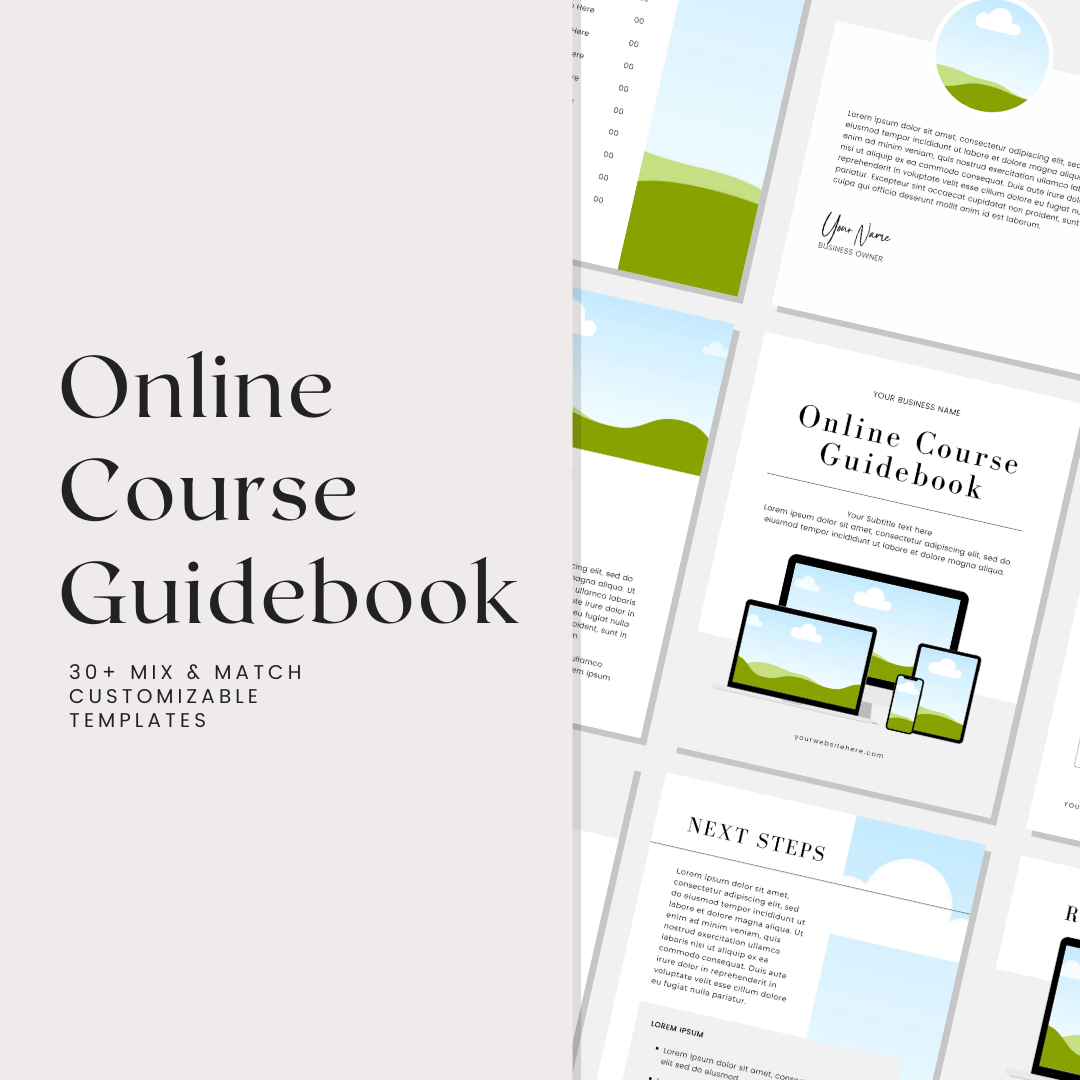Online Course Guidebook Template • Brand Glow Up