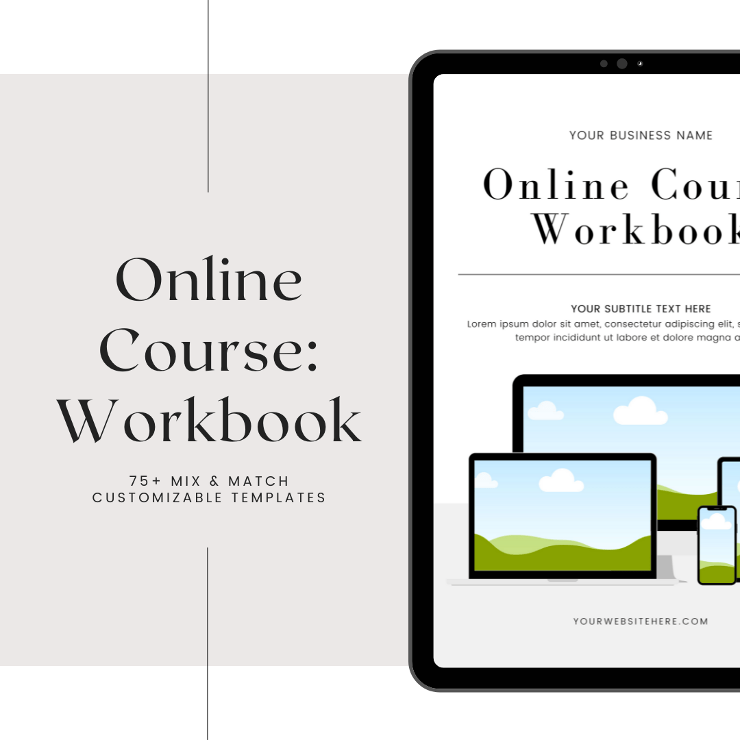 Online Course: Workbook Templates Bundle • Brand Glow Up