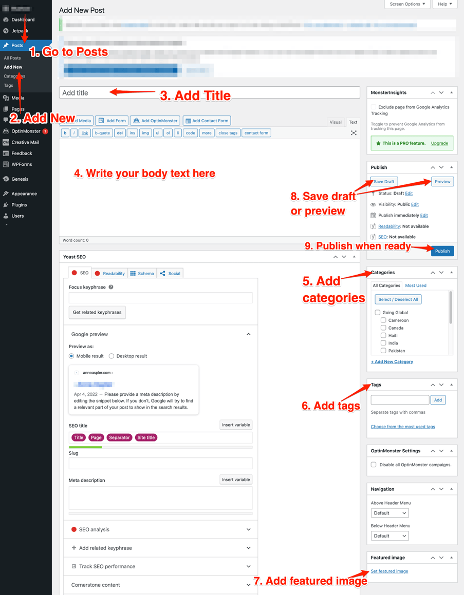 How To Add a New Post on WordPress • Brand Glow Up